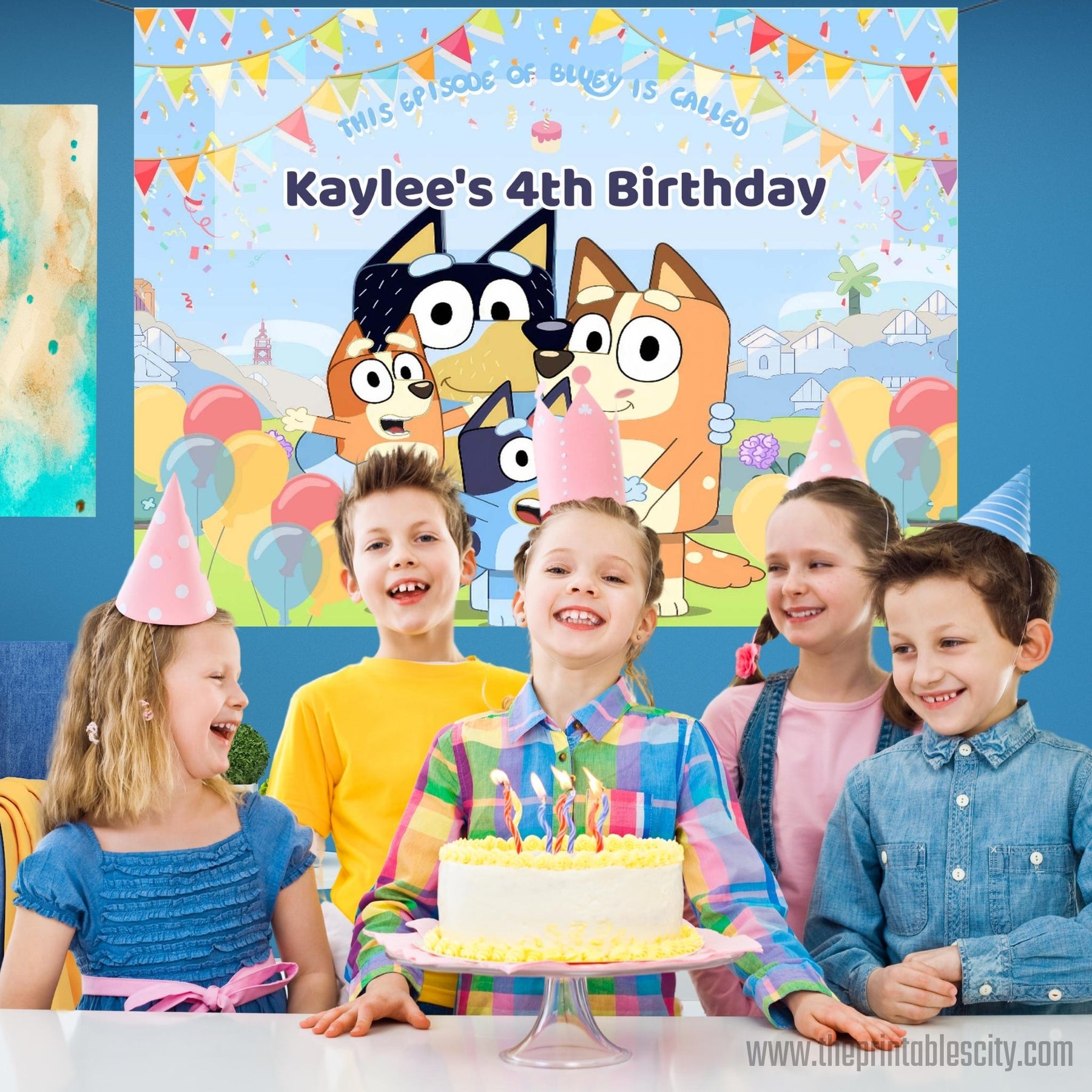 Bluey Banner Backdrop for Bluey Birthday – The Printables City