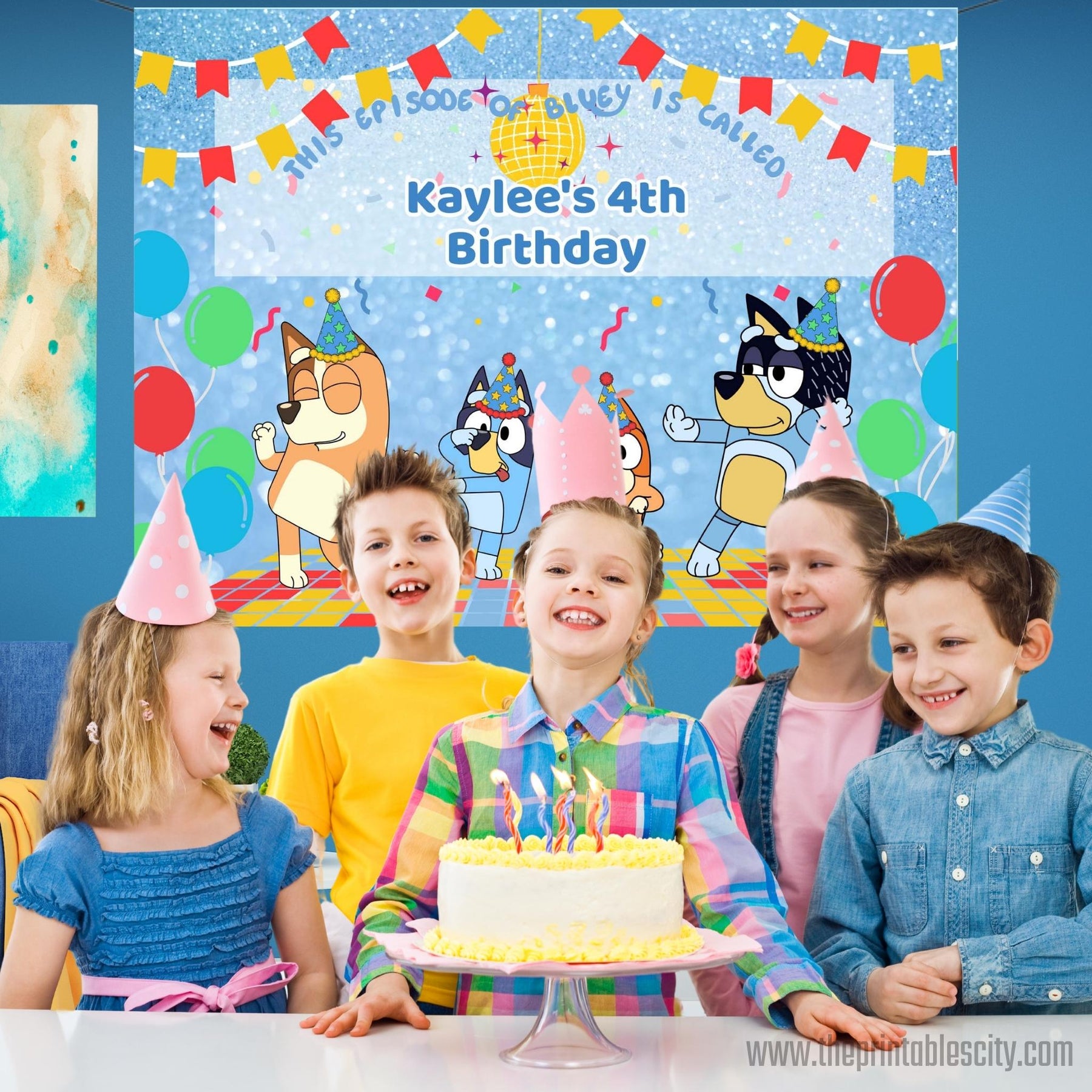 Editable Bluey Banner for Kids Birthday – The Printables City