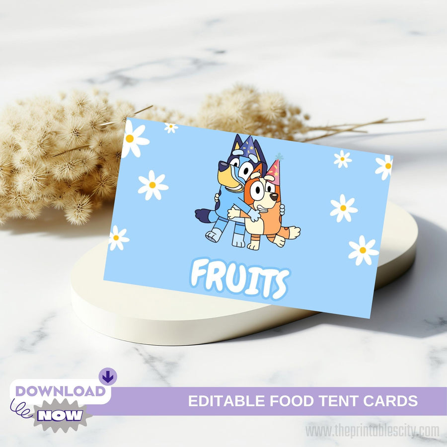Editable Bluey Place Cards - Bluey Birthday – The Printables City