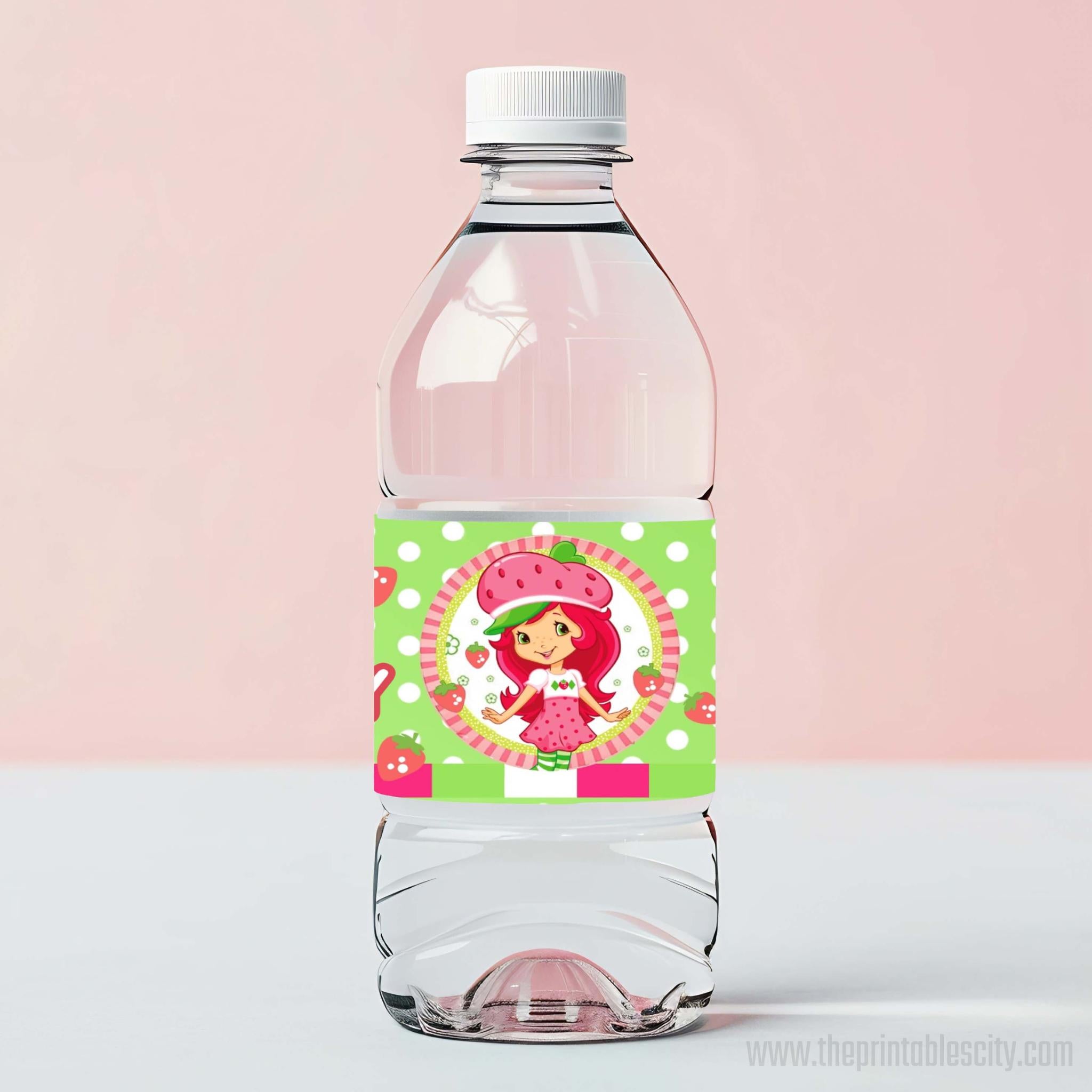 Editable Strawberry Shortcake Water Labels – The Printables City