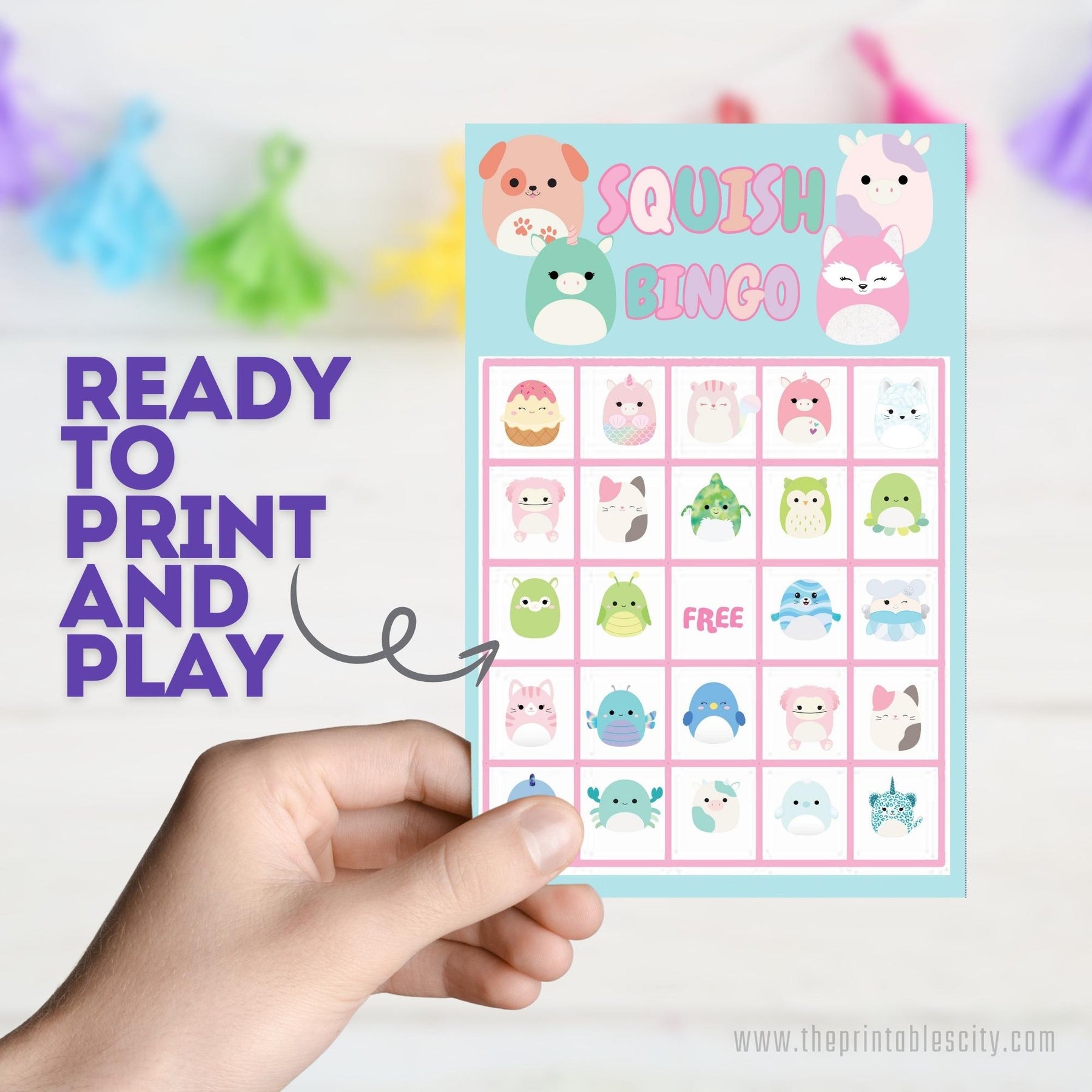 Squishmallow Bingo Game Cards Printable – The Printables City