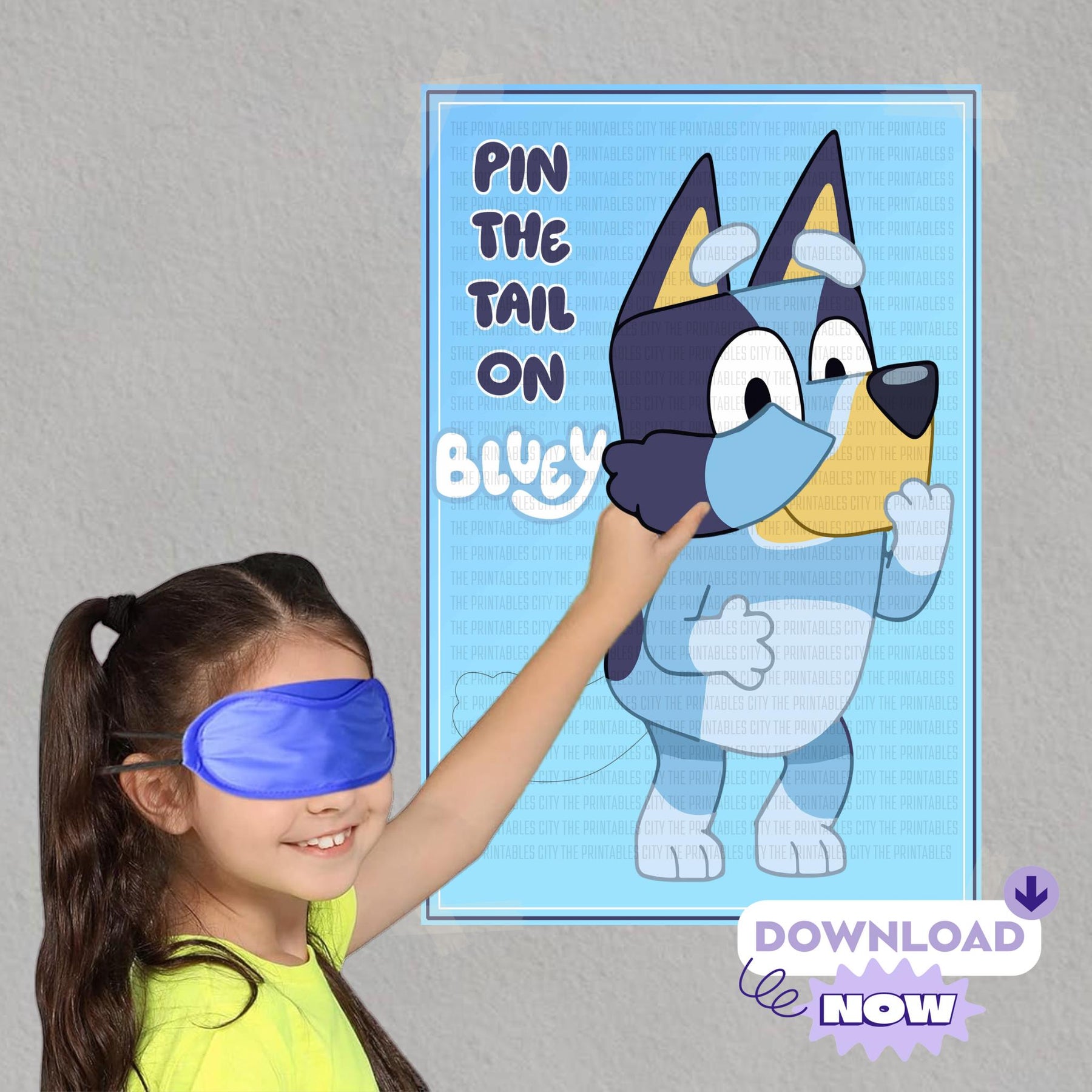 Pin The Tail on Bluey Printable Party Game – The Printables City