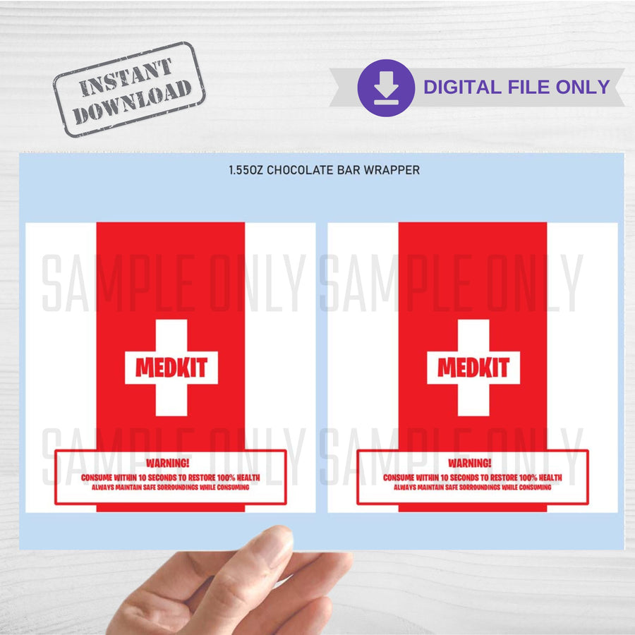 Medkit Chocolate Wrapper for Fornite Party Favor – The Printables City