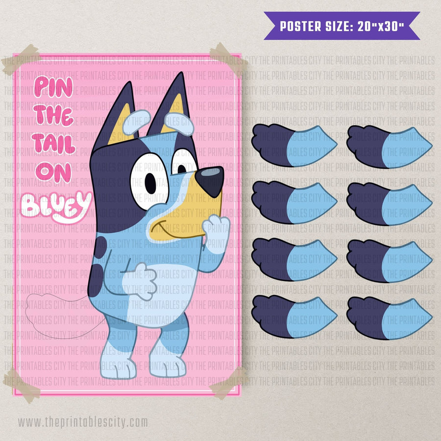 Pin The Tail on Bluey Printable Game – The Printables City