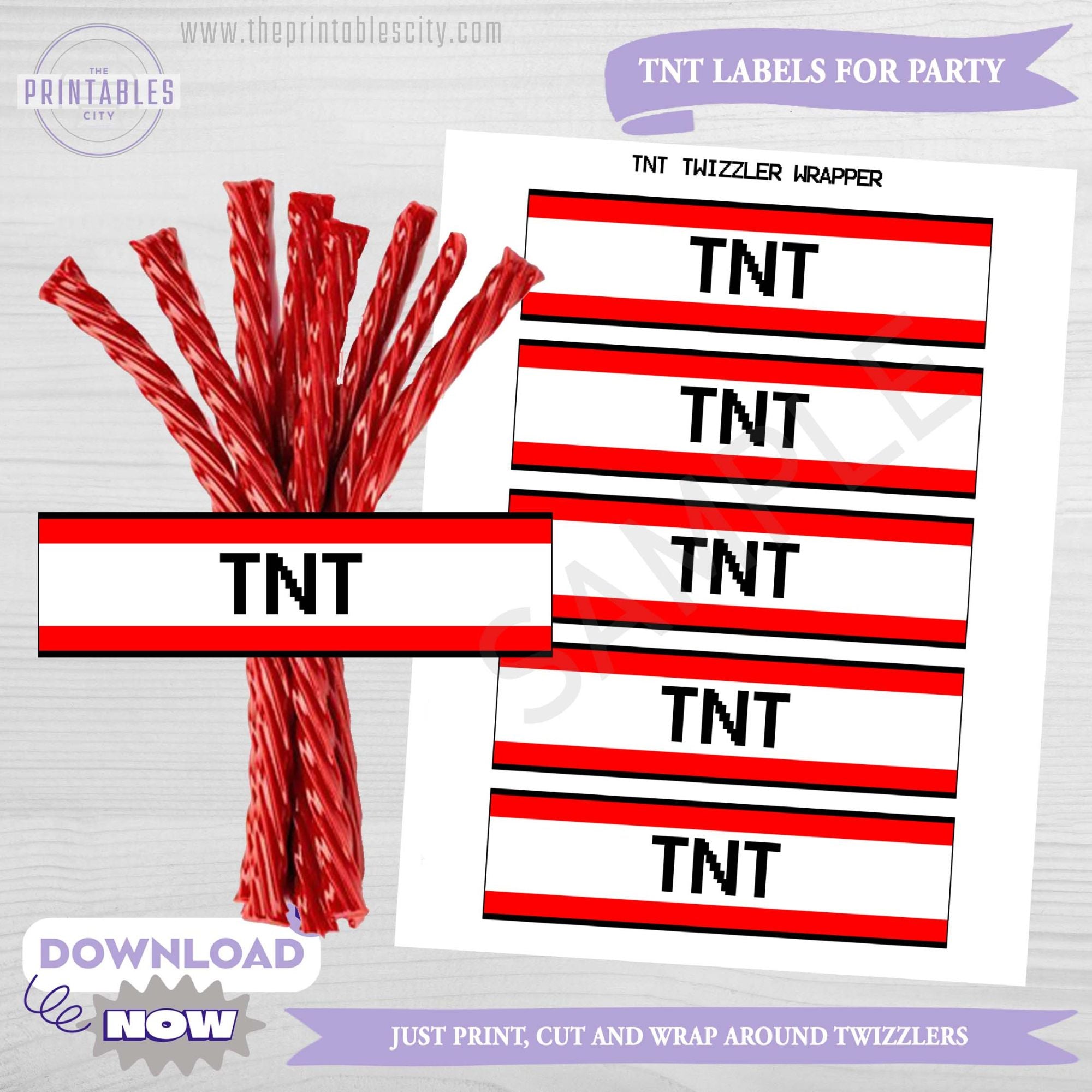 TNT Twizzler Labels Fortnite Birthday Party Favor – The Printables City